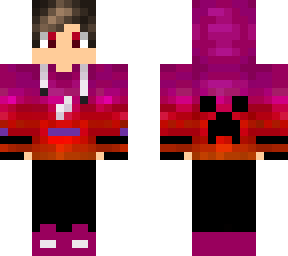 Red cool Boy ( with effect | Minecraft Skin