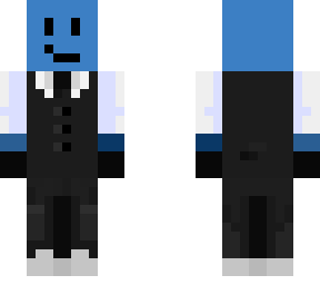 Blue in suit but the face is in the inner layer | Minecraft Skin