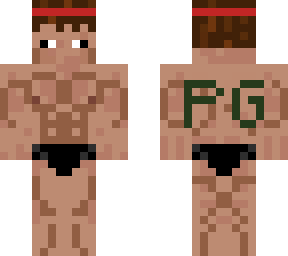 Muskel Mann mit stirnband | Minecraft Skin
