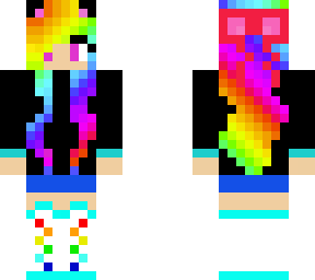 Rainbow cat | Minecraft Skin