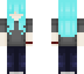 bright blue hair | Minecraft Skin
