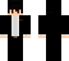 Lucifer Morningstar Unbuttoned with Red Eyes | Minecraft Skin