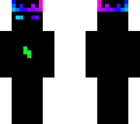 Rainbow Rift Slim Underglow With Crown | Minecraft Skin