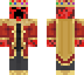 Red Creeper King design | Minecraft Skin