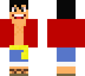 post time skip luffy no hat | Minecraft Skin