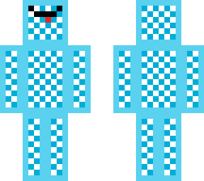 Blue Rubik cube Noob skin | Minecraft Skin