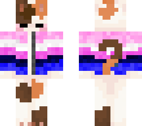 genderfluid hoodie calico | Minecraft Skin