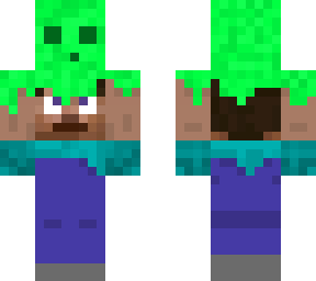 Steve holding a slime | Minecraft Skin