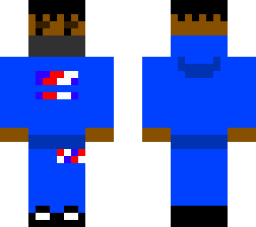 Brown Kid Trapstar Tracksuit Chinelle Decoded Baby Blue | Minecraft Skin