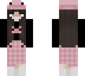 girl pink frog | Minecraft Skin