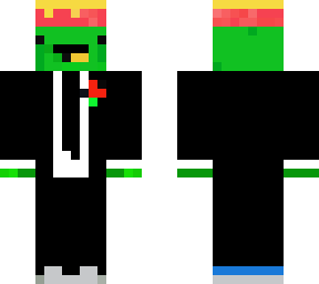 Green Noob In Suit | Minecraft Skin