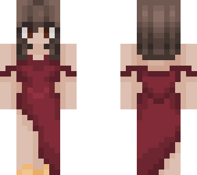 Burgundy Ball Gown | Minecraft Skin