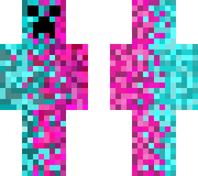 neon creeper | Minecraft Skin