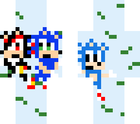 sonic x shadow generations intro (pixel art) | Minecraft Skin