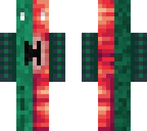 green and red skip The Tutorial | Minecraft Skin