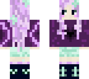 backwards slimy void girl | Minecraft Skin