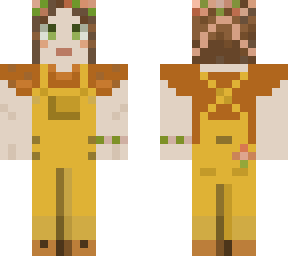 yellow overalls cute | Minecraft Skin
