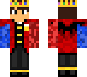 blue guy with crown | Minecraft Skins