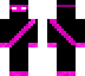 Pink ninja-like character | Minecraft Skin
