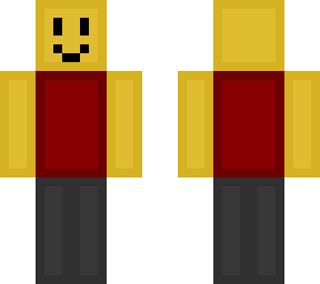 Roblox Noob w/ red shirt and grey pants. | Minecraft Skin