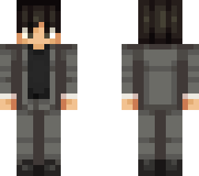 Grey Formal Overcoat with Sweater | Minecraft Skin