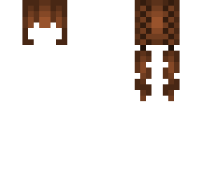 Brown French-braid Hair Base | Minecraft Skin