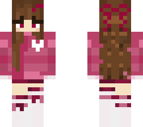 Magenta Girl with Bow | Minecraft Skin