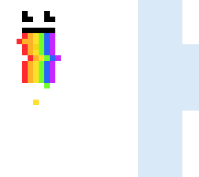 Rainbow puke, with effects | Minecraft Skin