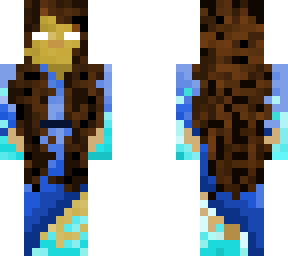 Female Girl with white eyes, ice hands | Minecraft Skin