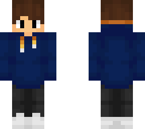 Cool blue hoodie skin (my custom skin REMAKE) | Minecraft Skin
