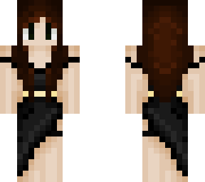 cute black dress girly | Minecraft Skin