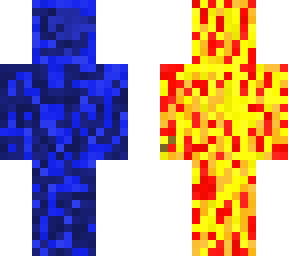 fire and water | Minecraft Skins
