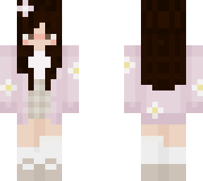 pink flower cardigan | Minecraft Skin