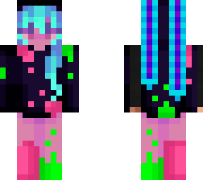 neon girl | Minecraft Skins