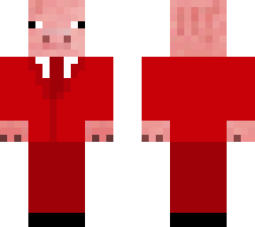 Pig in a suit (red) | Minecraft Skin