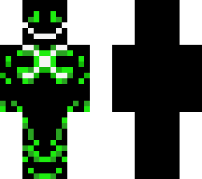 ULTRA BLACK VIRUS but green | Minecraft Skin