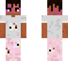 Hello Kitty with Pink Dreads | Minecraft Skin