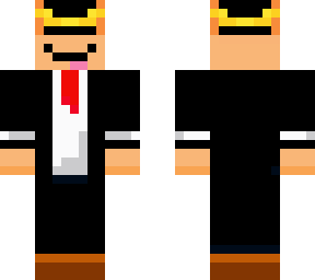 King suit skin with derpy face | Minecraft Skin