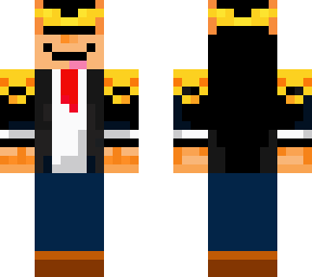 King with suit and goofy face | Minecraft Skin