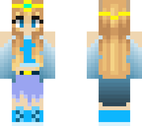 Cyan Wolf Queen | Minecraft Skin