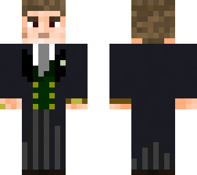 Morning Dress with green vest | Minecraft Skin