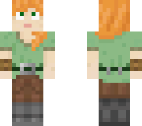 Alex looking up | Minecraft Skin