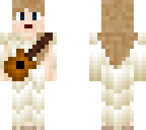eras tour Taylor swift folklore white dress with guitar | Minecraft Skin