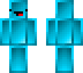 light blue noob/dirp (shiny!) | Minecraft Skin