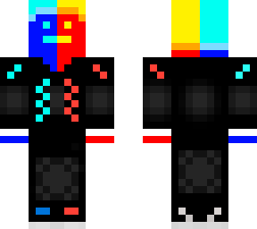 red and blue fire | Minecraft Skins