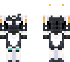 White / Black (Yellow / Blue) Mecha Suit - Base | Minecraft Skin