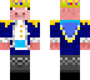 Technoblade blue cape and clothes | Minecraft Skin