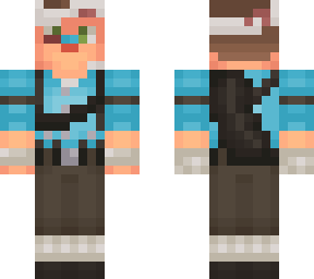 Blu Bruised Scout TF2 | Minecraft Skin