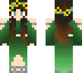 Green sunflower elf | Minecraft Skin