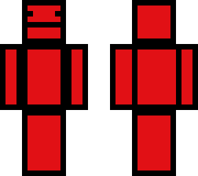 Red blocky human | Minecraft Skin